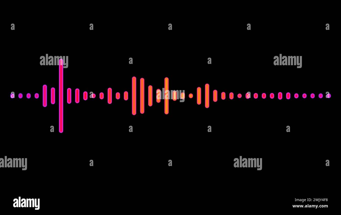 Digital sound waves on black background Stock Photo - Alamy