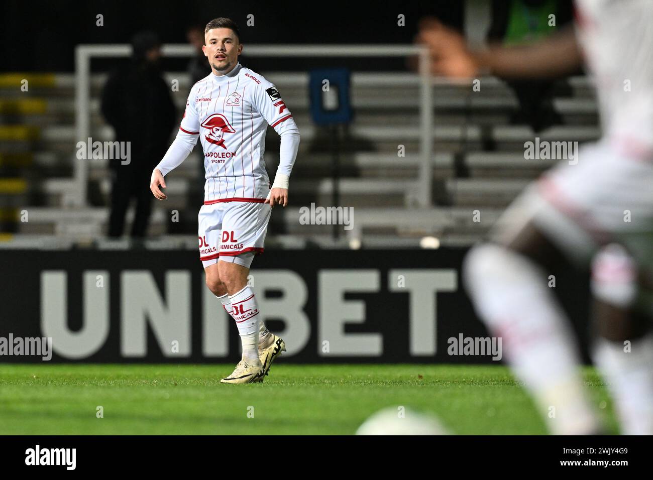 Alessandro Ciranni (14) of Zulte-Waregem pictured during a soccer game ...