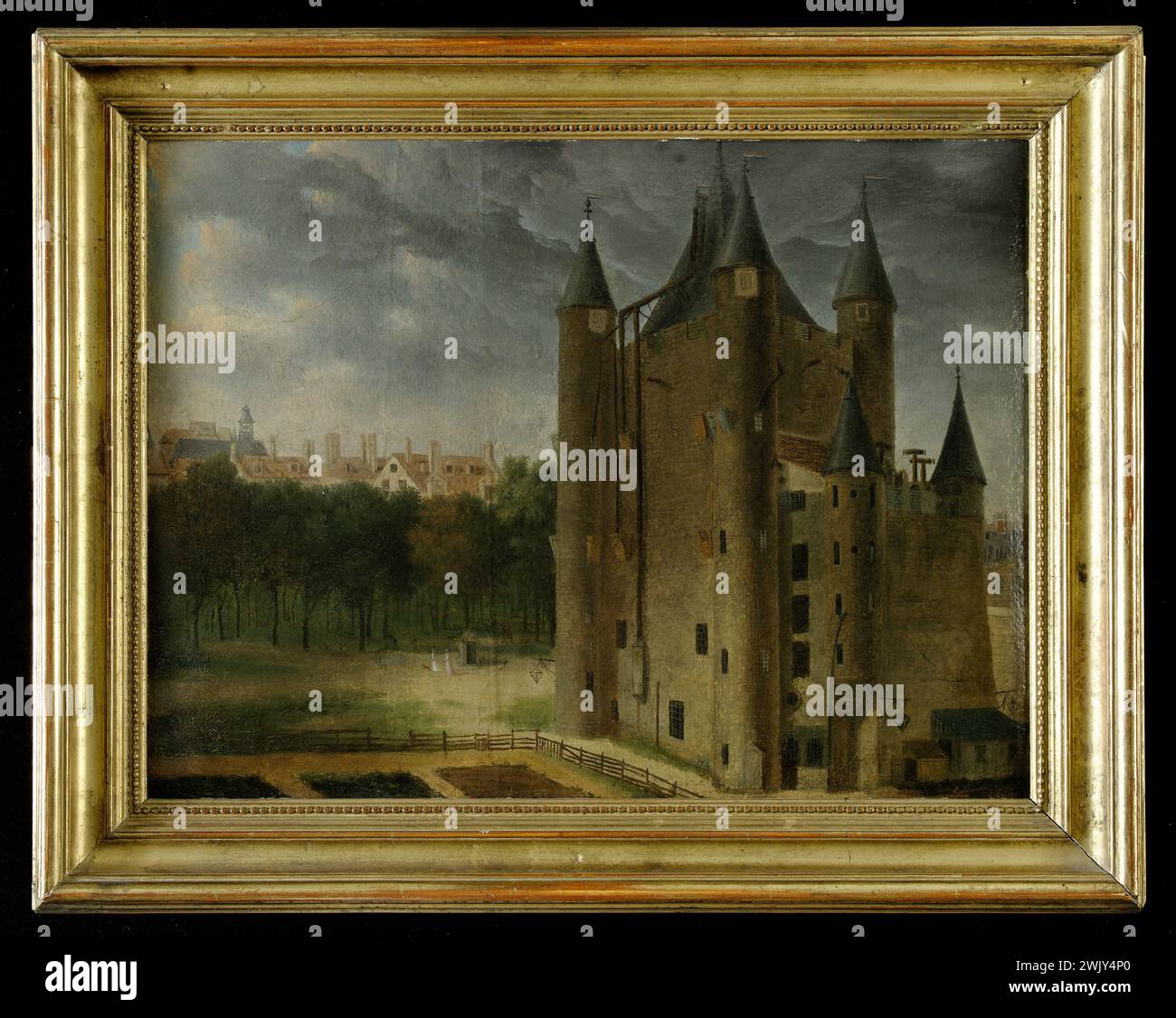The Dungeon of the Temple, around 1795 ". Oil on anonymous cardboard ...