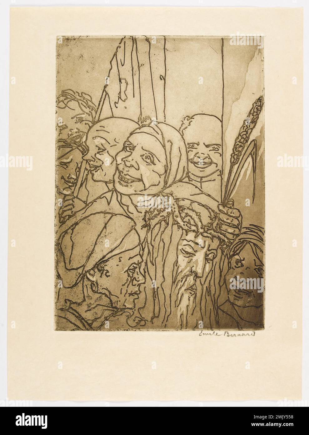 Emile Bernard (1868-1941). Continuation of original etchings, in 1st ...