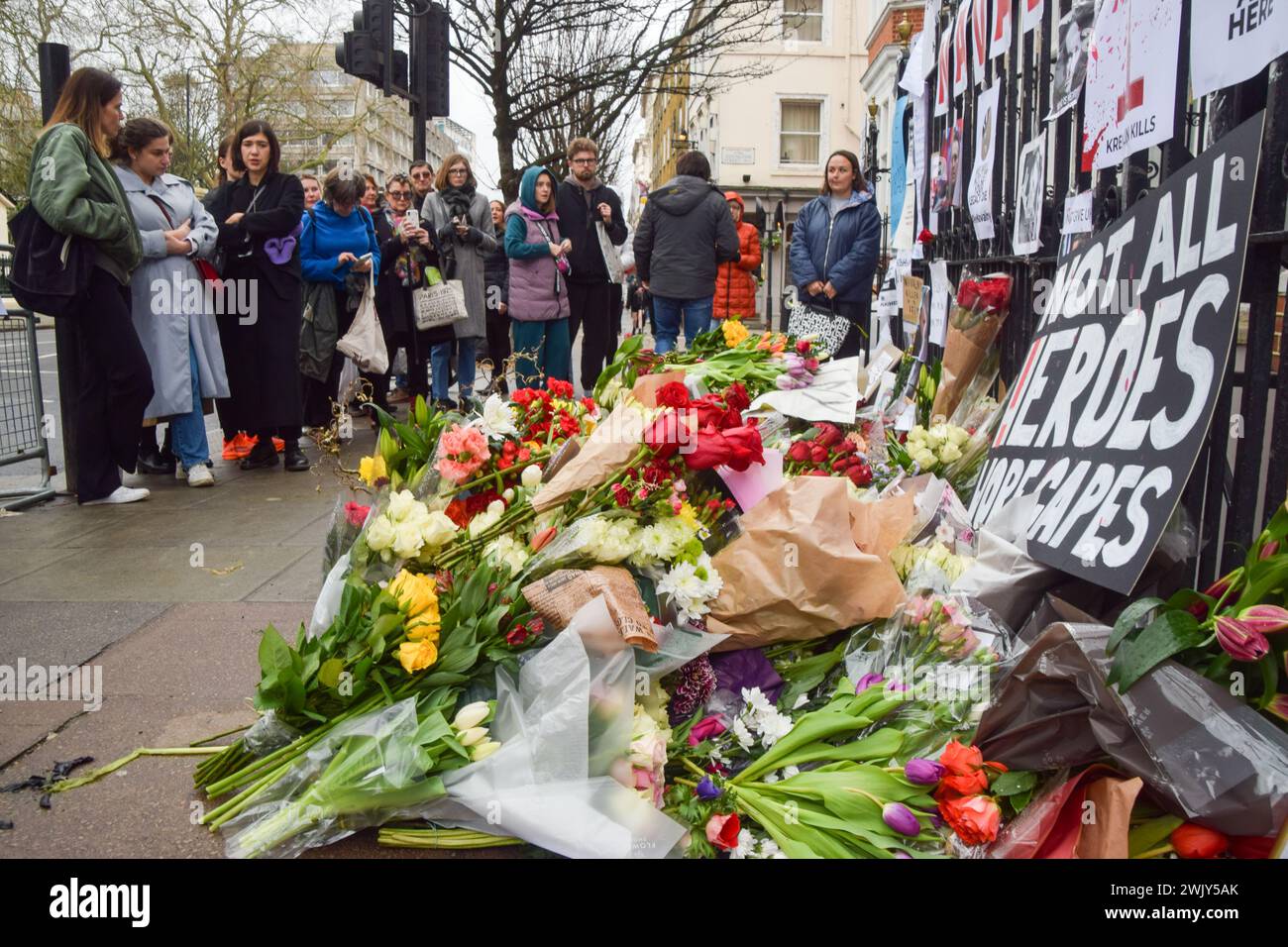 London, England, UK. 17th Feb, 2024. Supporters of Alexei Navalny ...