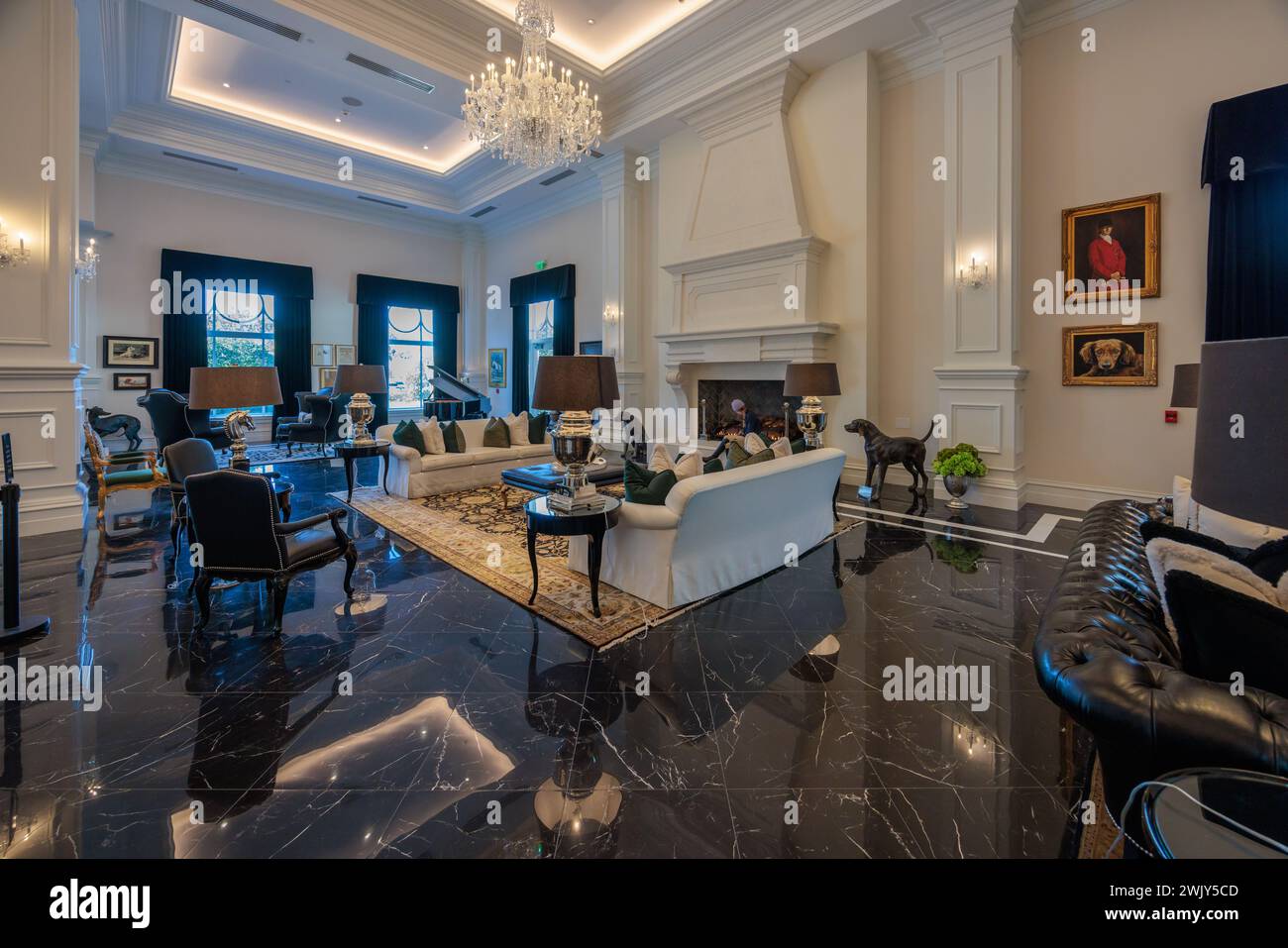Elegant interior lobby of the Equestrian Hotel at the World Equestrian ...