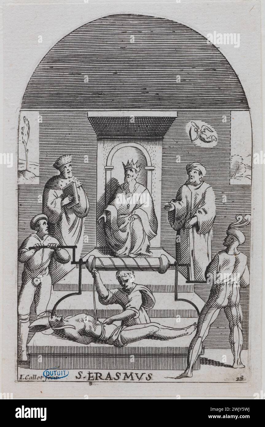 Jacques Callot (1592-1635). "The paintings of Rome, Saint Erasmus ...