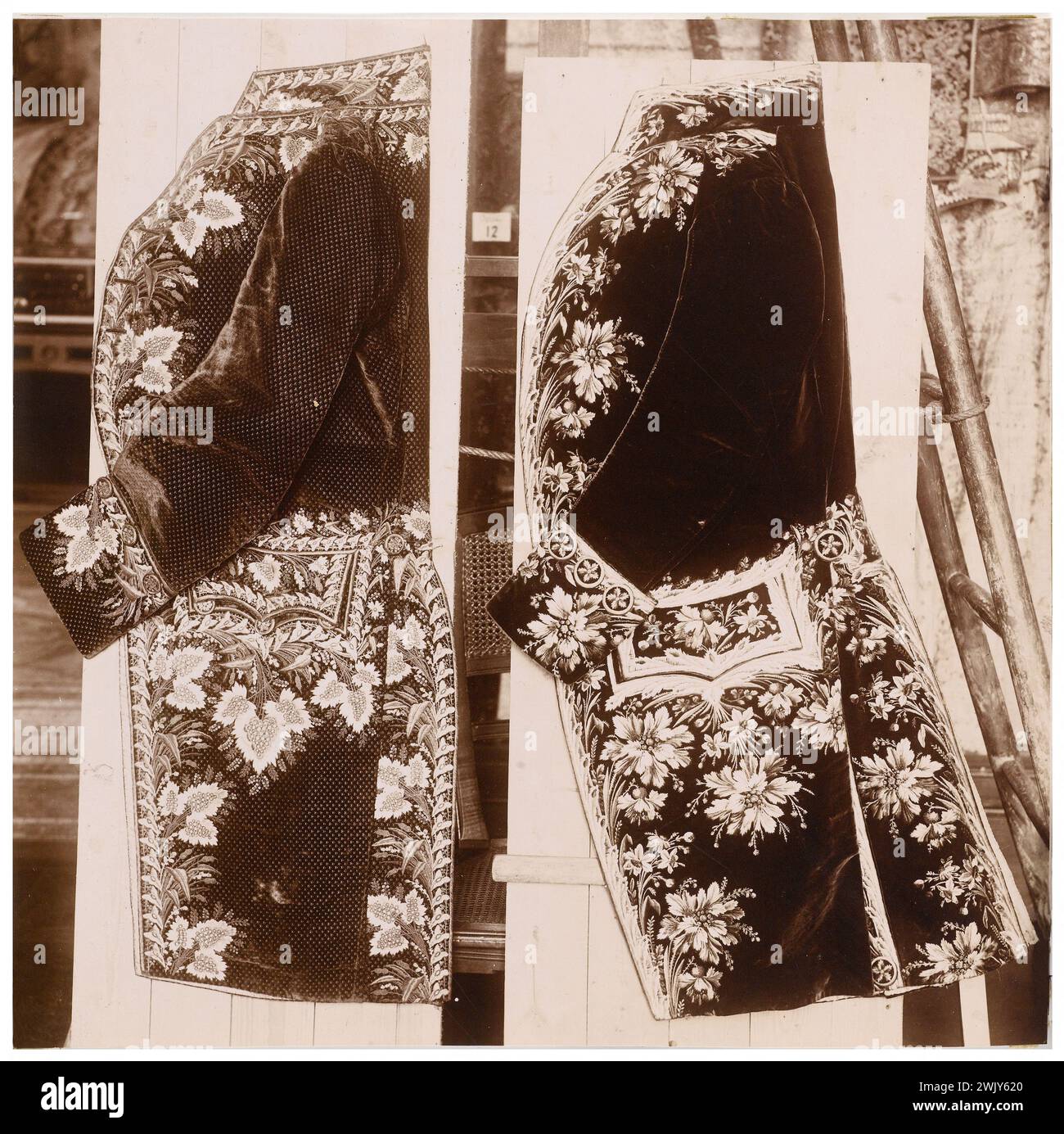 Profiles of two male tunics. Anonymous photography. Gelatin aristotype ...