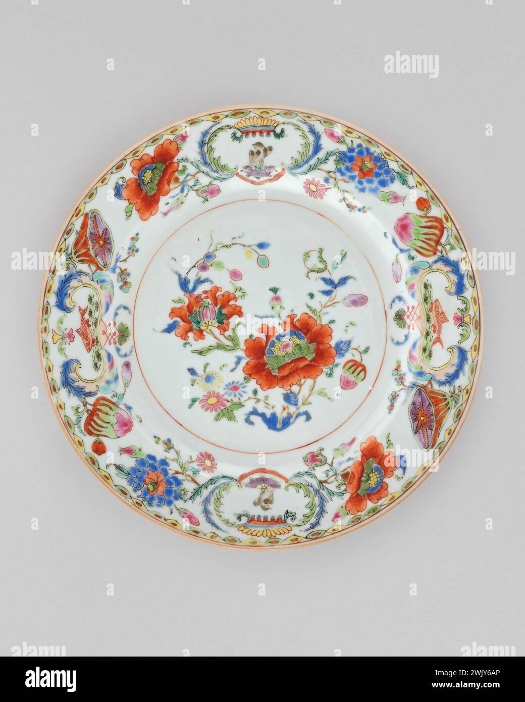 Unknown (n. - d.), Plate, decor called Pompadour (main title). Hard ...