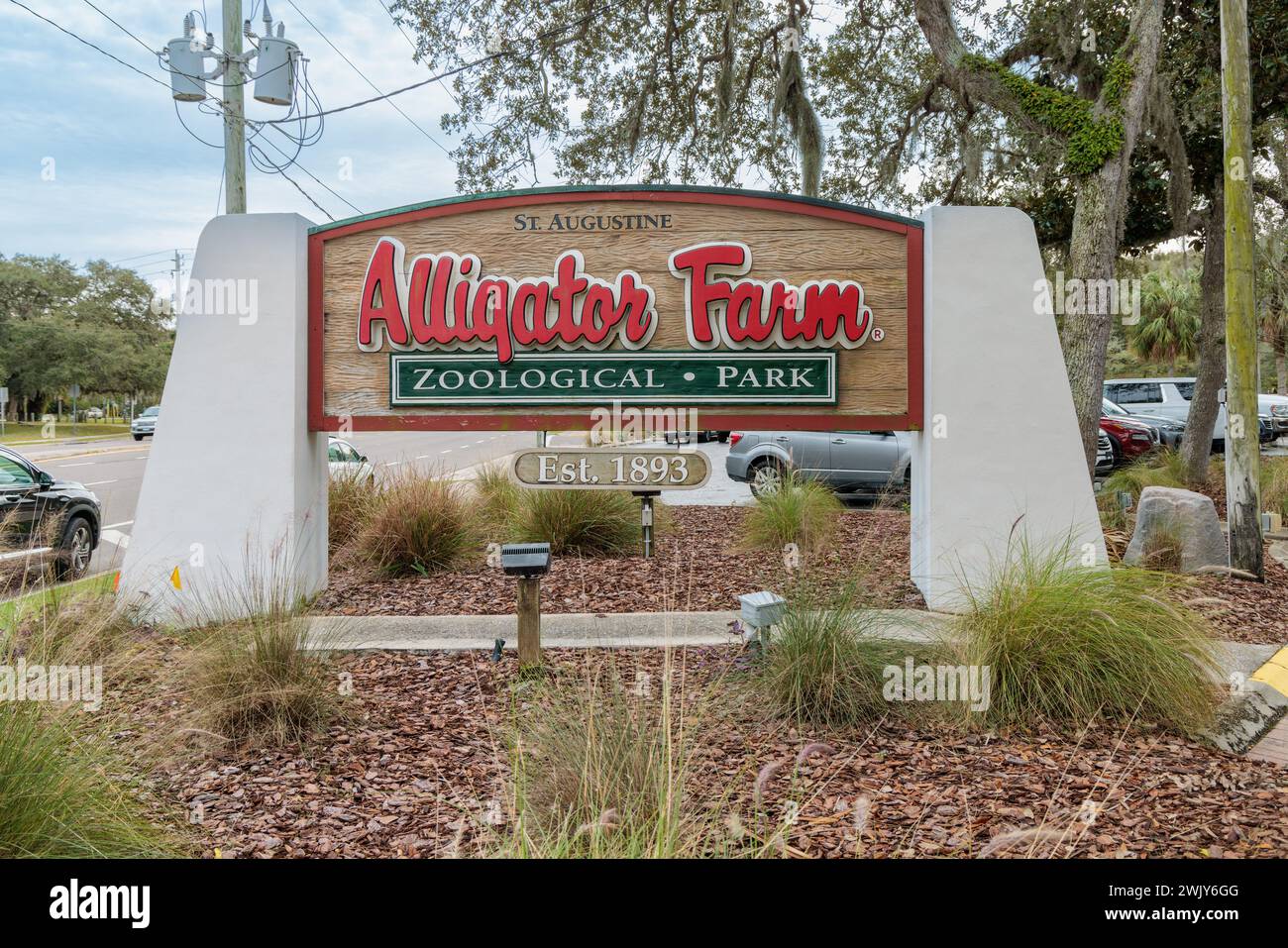 Sign near the entrance of the St. Augustine Alligator Farm Zoological ...
