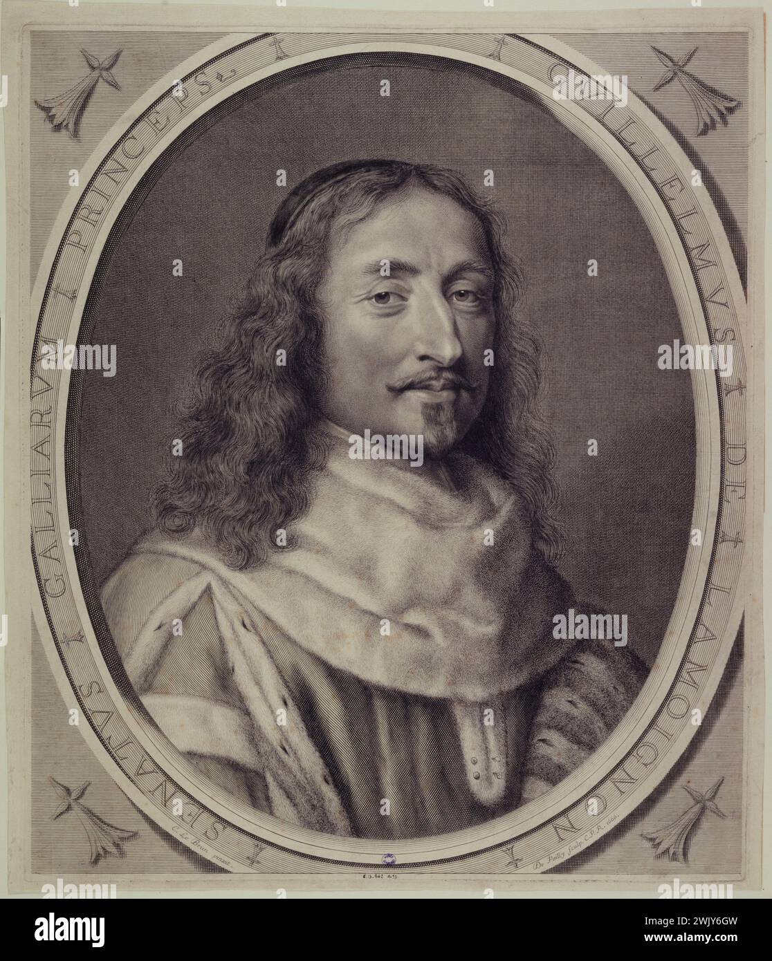 François de Poilly (1622-1693). "Guillaume de Lamoignon". Engraving ...