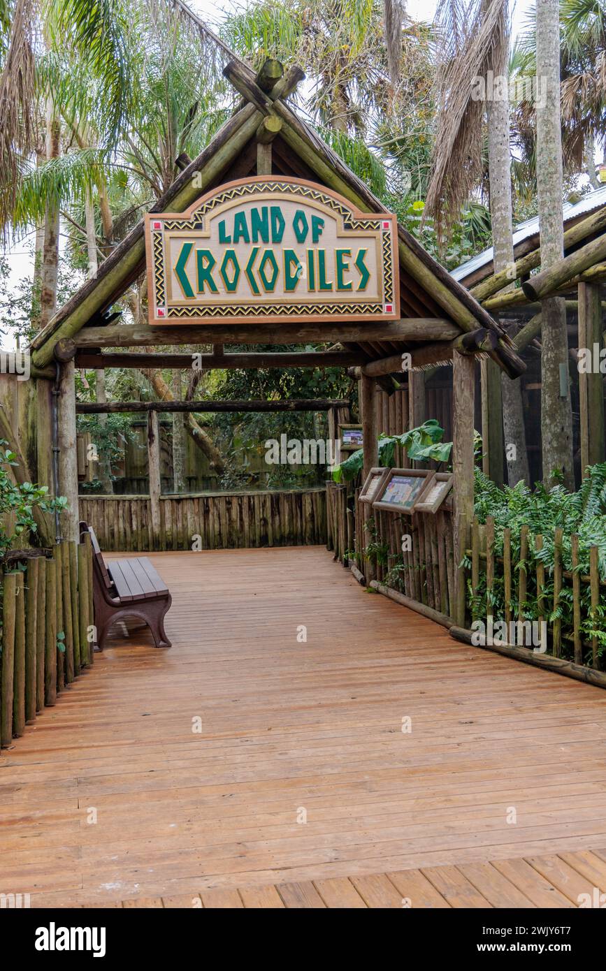 Entrance to the Land of Crocodiles attraction at the St. Augustine ...