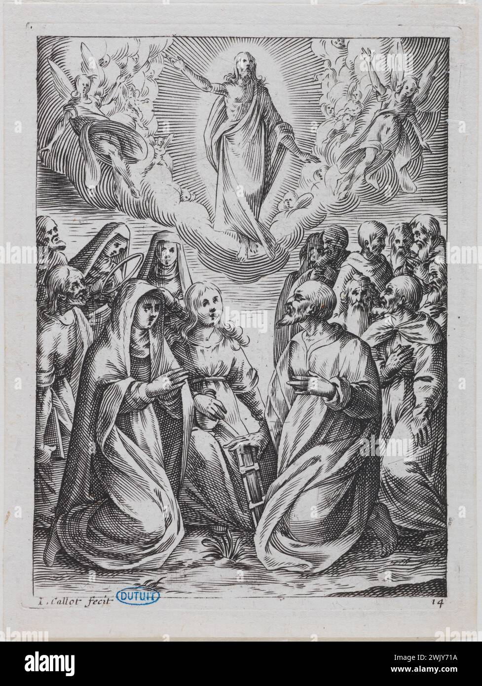 Jacques Callot (1592-1635). "The paintings of Rome, the Ascension ...
