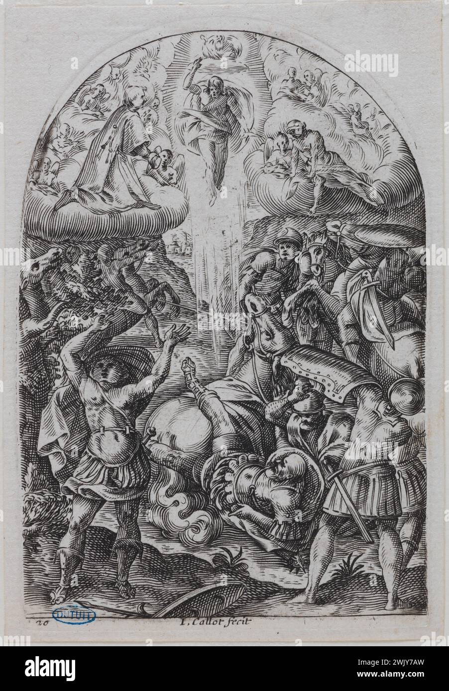 Jacques Callot (1592-1635). "The paintings of Rome, the conversion of ...