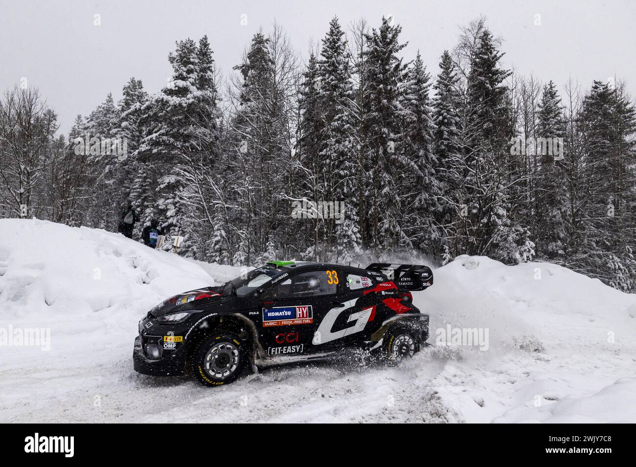 33 EVANS Elfyn, MARTIN Scott, Toyota GR Yaris Rally1, action during the Rally Sweden 2024, 2nd ...