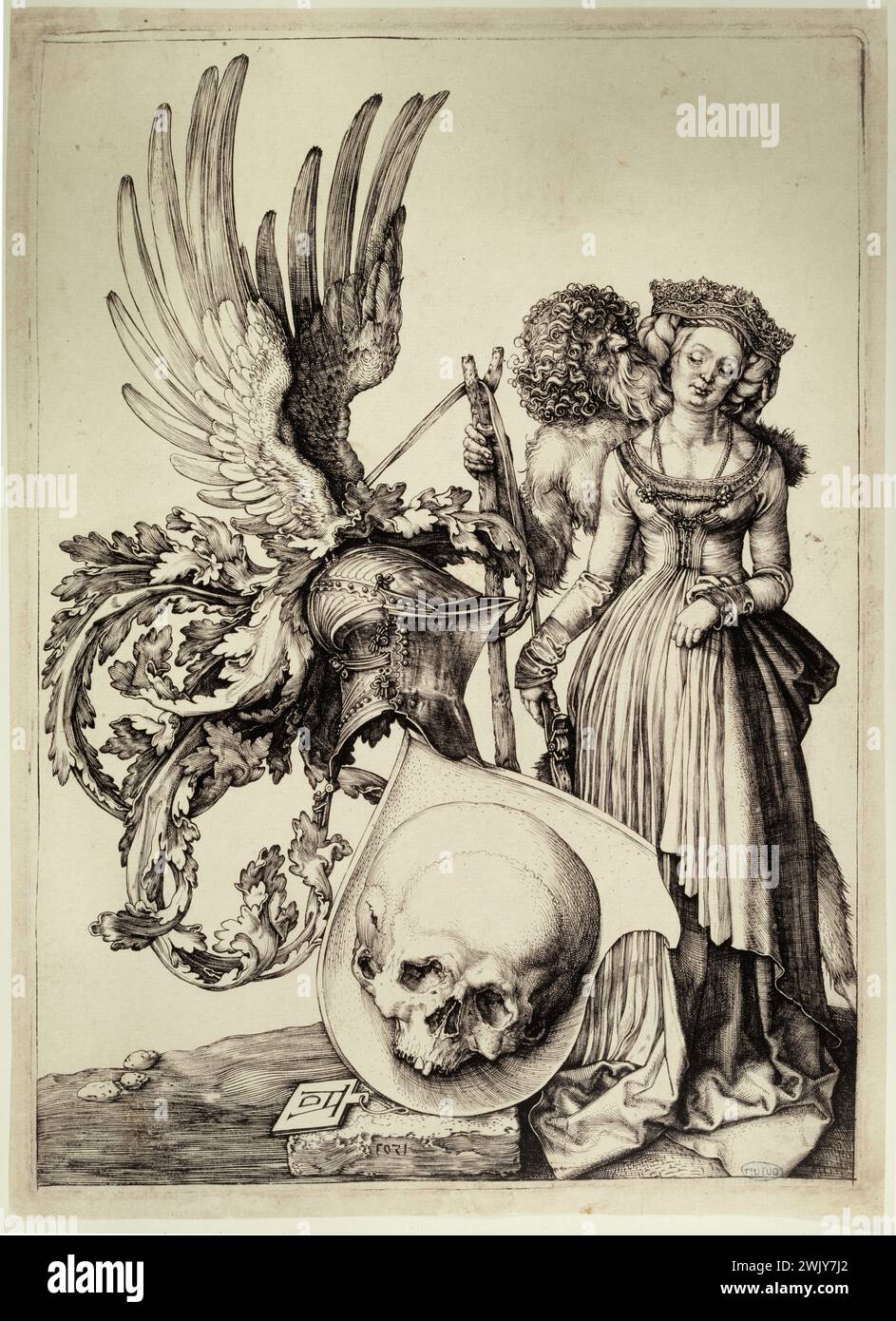 Albrecht Dürer (1471-1528). The Arms of Death (Bartsch 101). 1503 ...