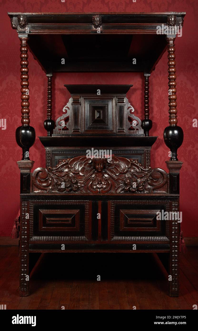 Anonymous, Louis XIII style bed (subtitle). Drink. House of Victor Hugo ...