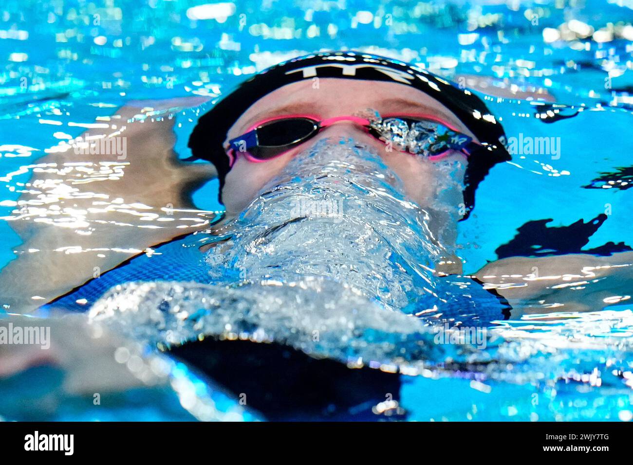 Claire Curzan of the United States swims to win the women's 200 meters ...