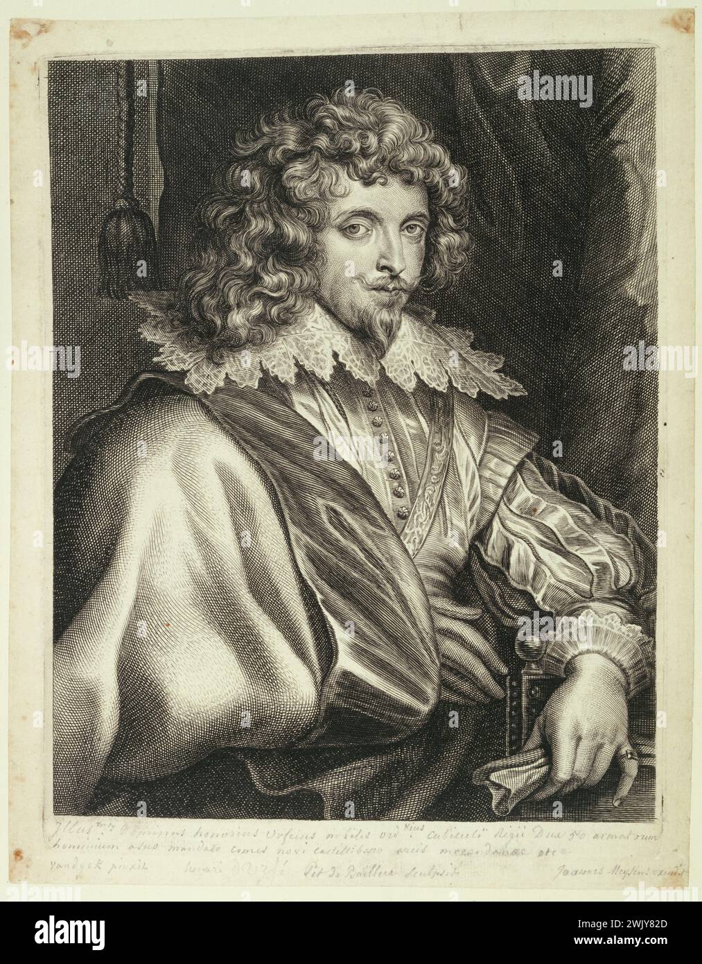 Antoine Van Dyck (1599-1641), Dutch painter. Portrait of Honoré d'Urfé ...