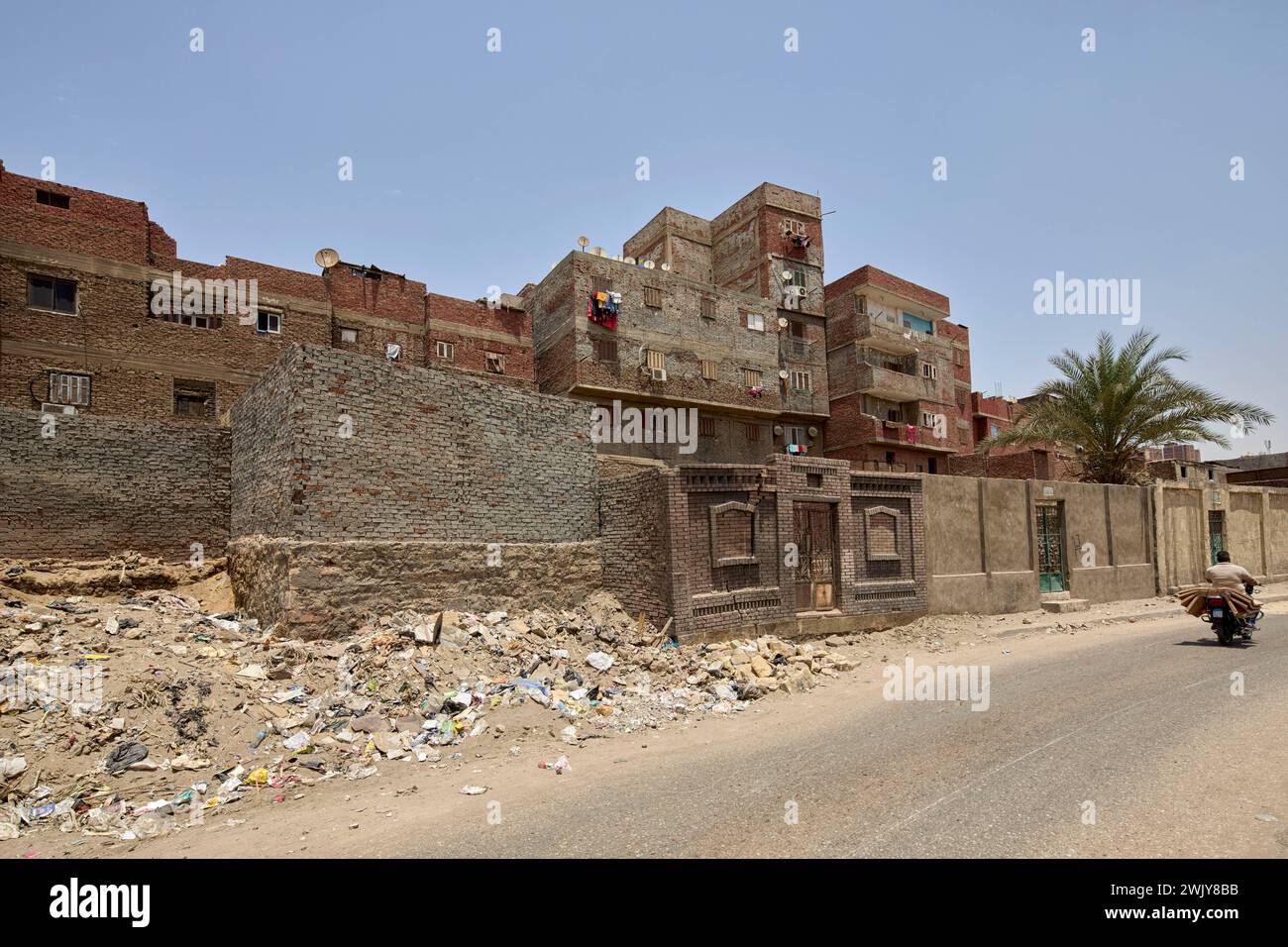 Apartment buildings the City of the Dead, Northern Cemetery, Cairo ...
