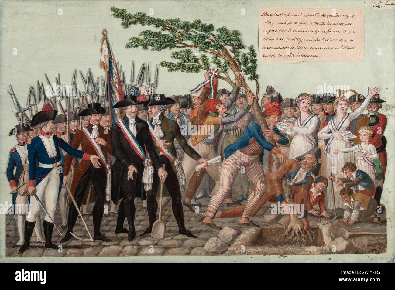 Jean-Baptiste Lesueur (1749-1826). "Planting a tree of freedom ...