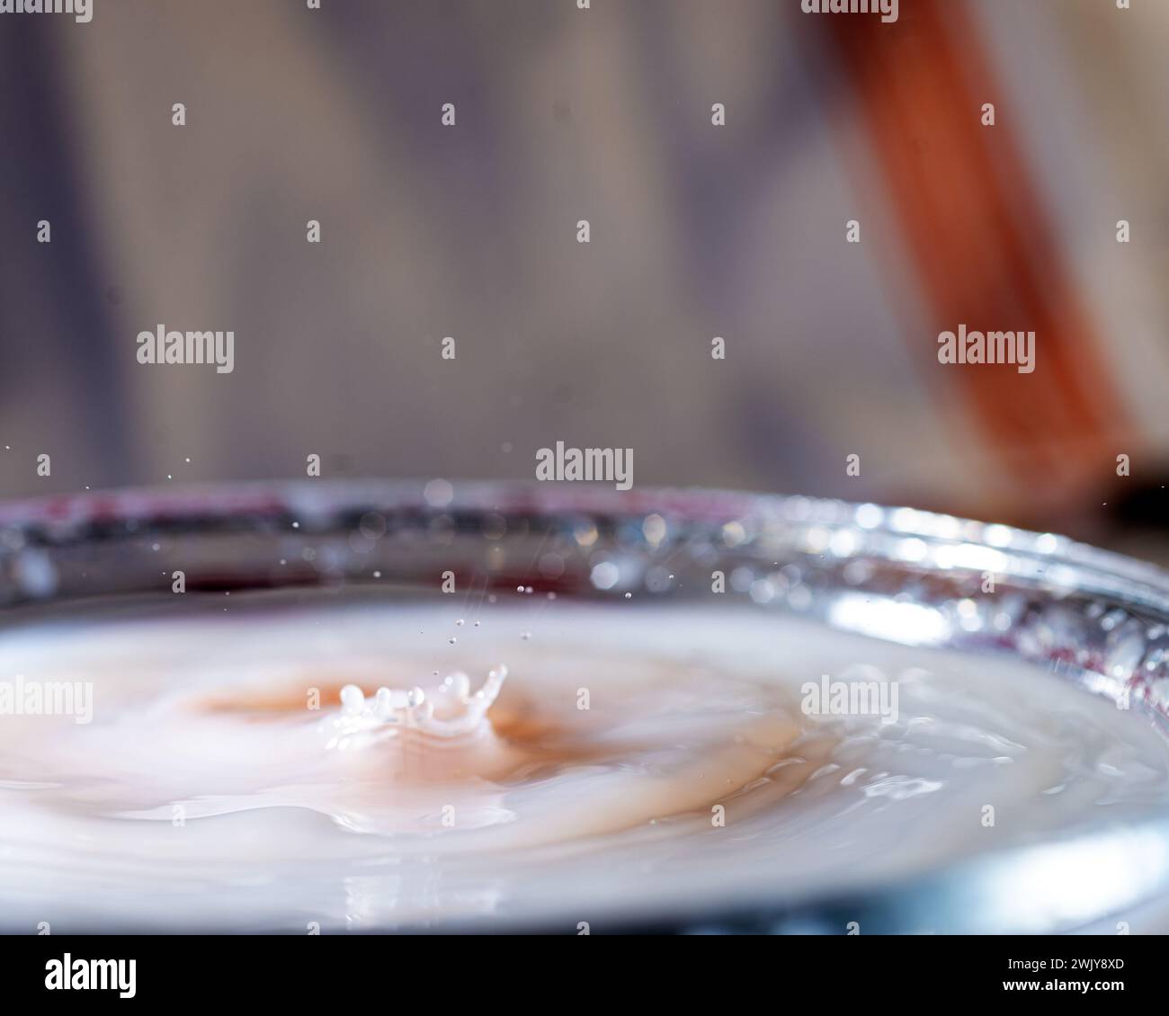 abstract picture with colored drop of various shapes, blurred ...