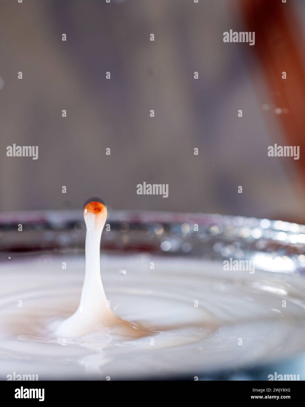 abstract picture with colored drop of various shapes, blurred ...