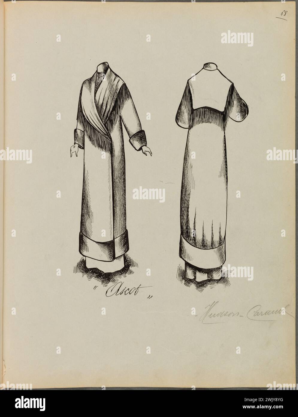 Max Max Furs. "Model drawing". Ink on paper. 1911. Galliera, fashion ...