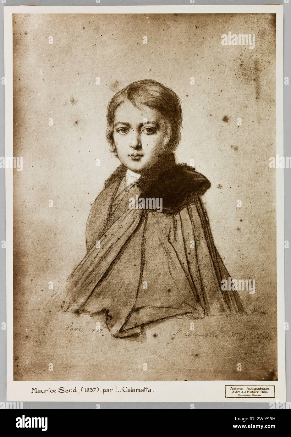 Luigi Calamatta 51801-1869). Maurice Sand (reproduction). Reproduction ...