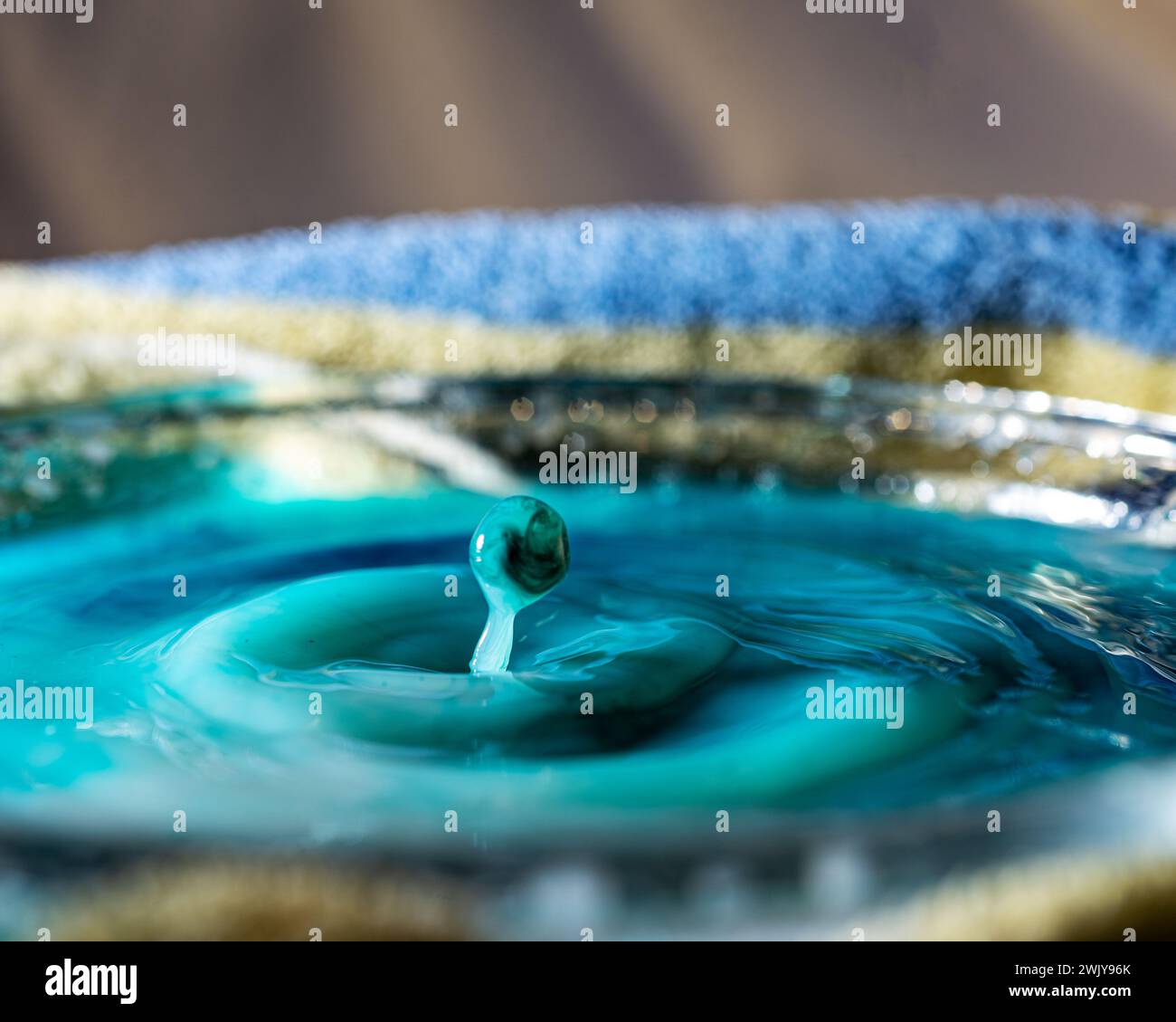 abstract picture with colored drop of various shapes, blurred ...