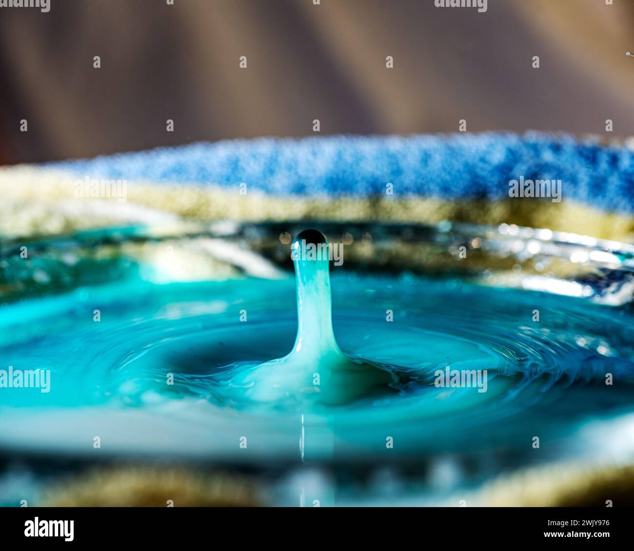 abstract picture with colored drop of various shapes, blurred ...