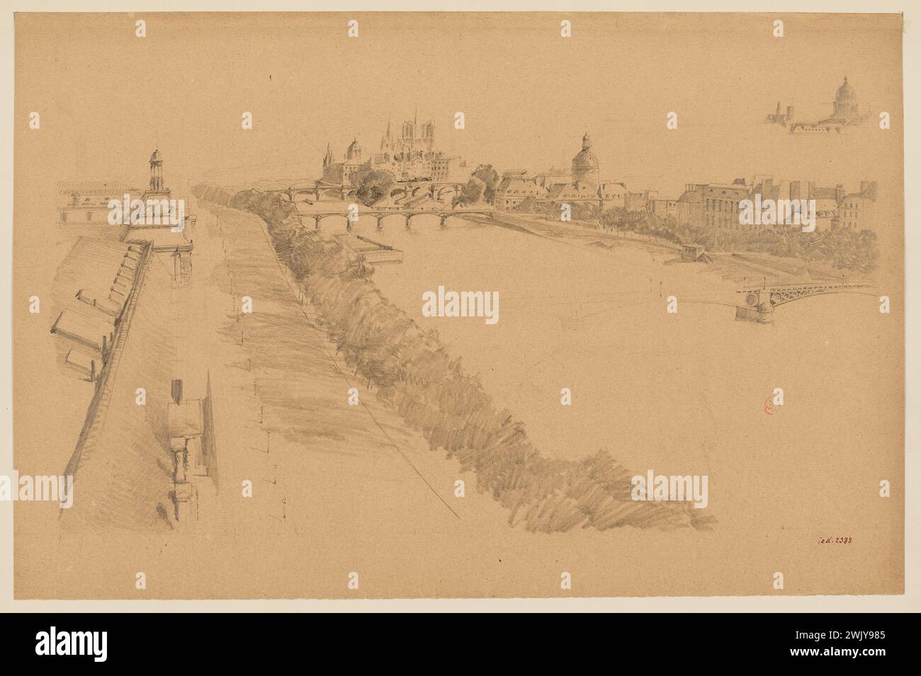 SAFFREY, Henri Alexandre (n. - D.1896), the Seine, the quays and the ...