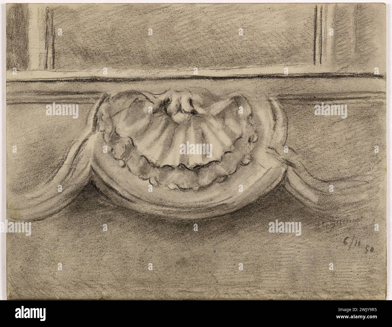 Arthur-Joseph Guéniot (1866-1951). Motor motif of a chimney setting ...