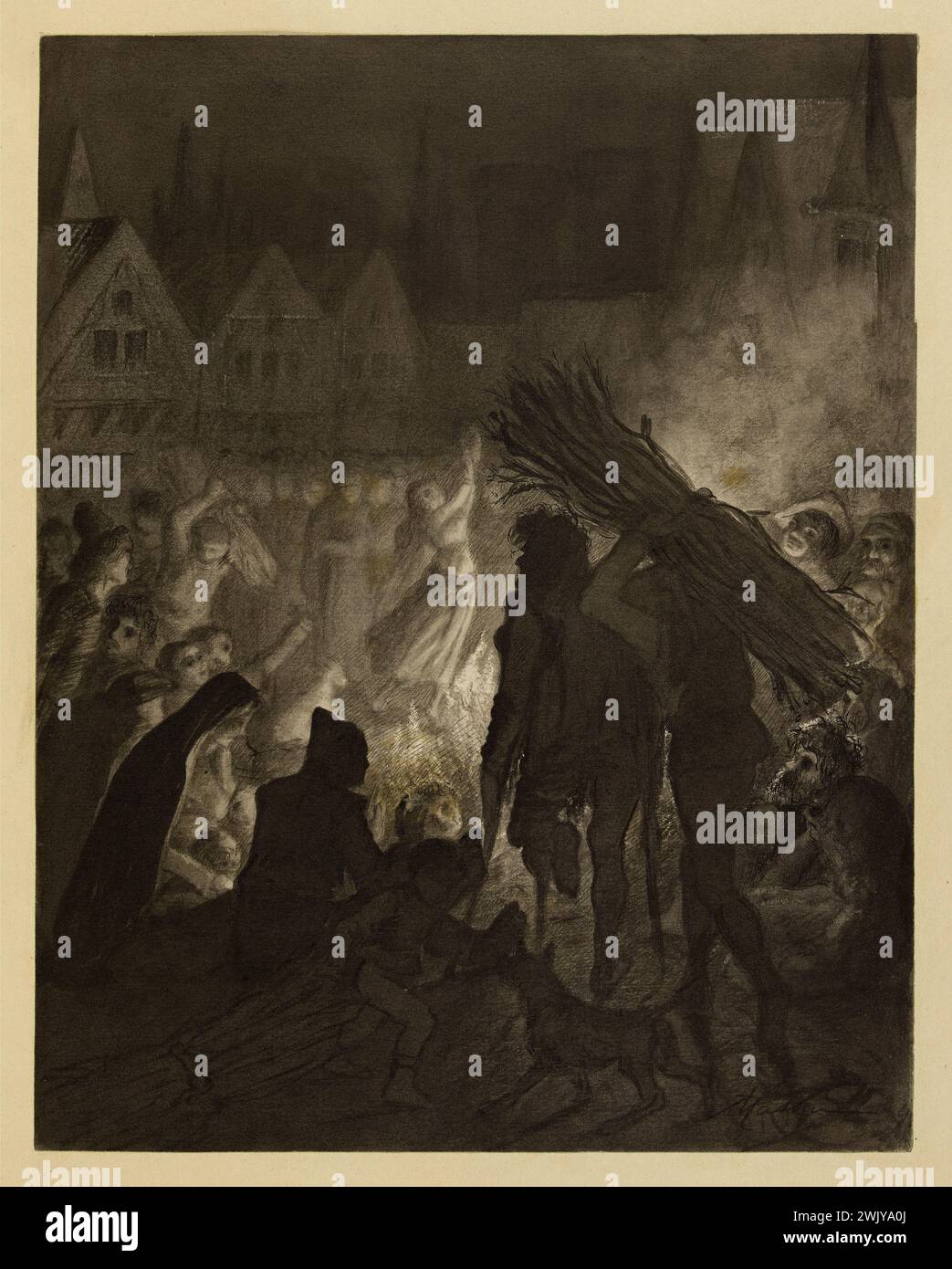 Victor Masson (1849-1917). Illustration of "Notre Dame de Paris", Book ...