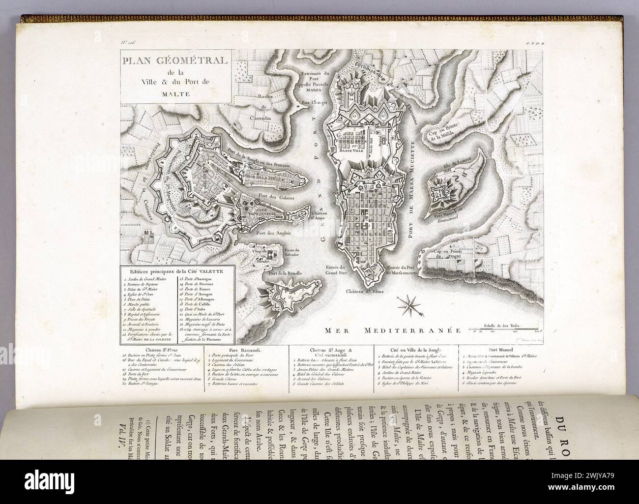 Geometric plan of the city and the port of Malta. Geometral plan of the ...