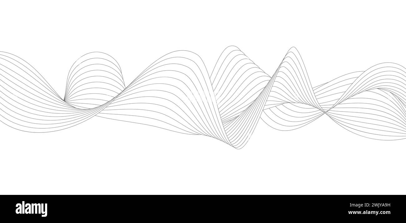 Abstract pattern of smooth wavy lines. A template for packaging design ...
