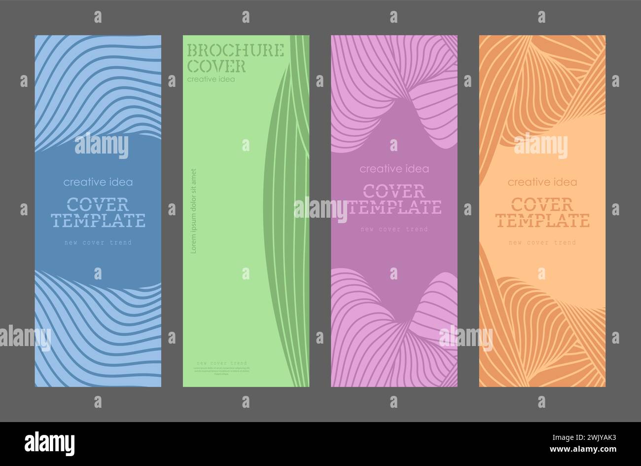The design of the lines. A template for trending covers, banners ...