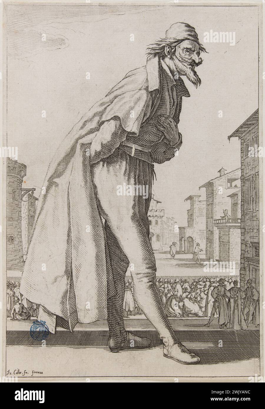Jacques Callot (1592-1635). "The three pants, the pants or Cassandre ...