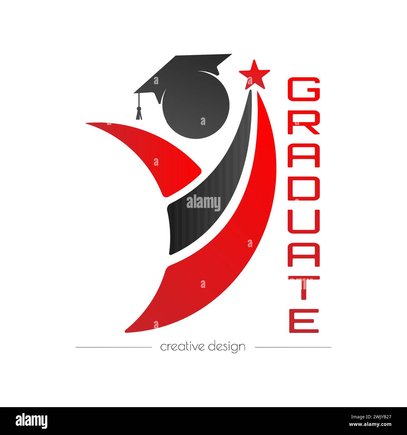 Graduate student. Abstract icon for special events, posters, banners ...