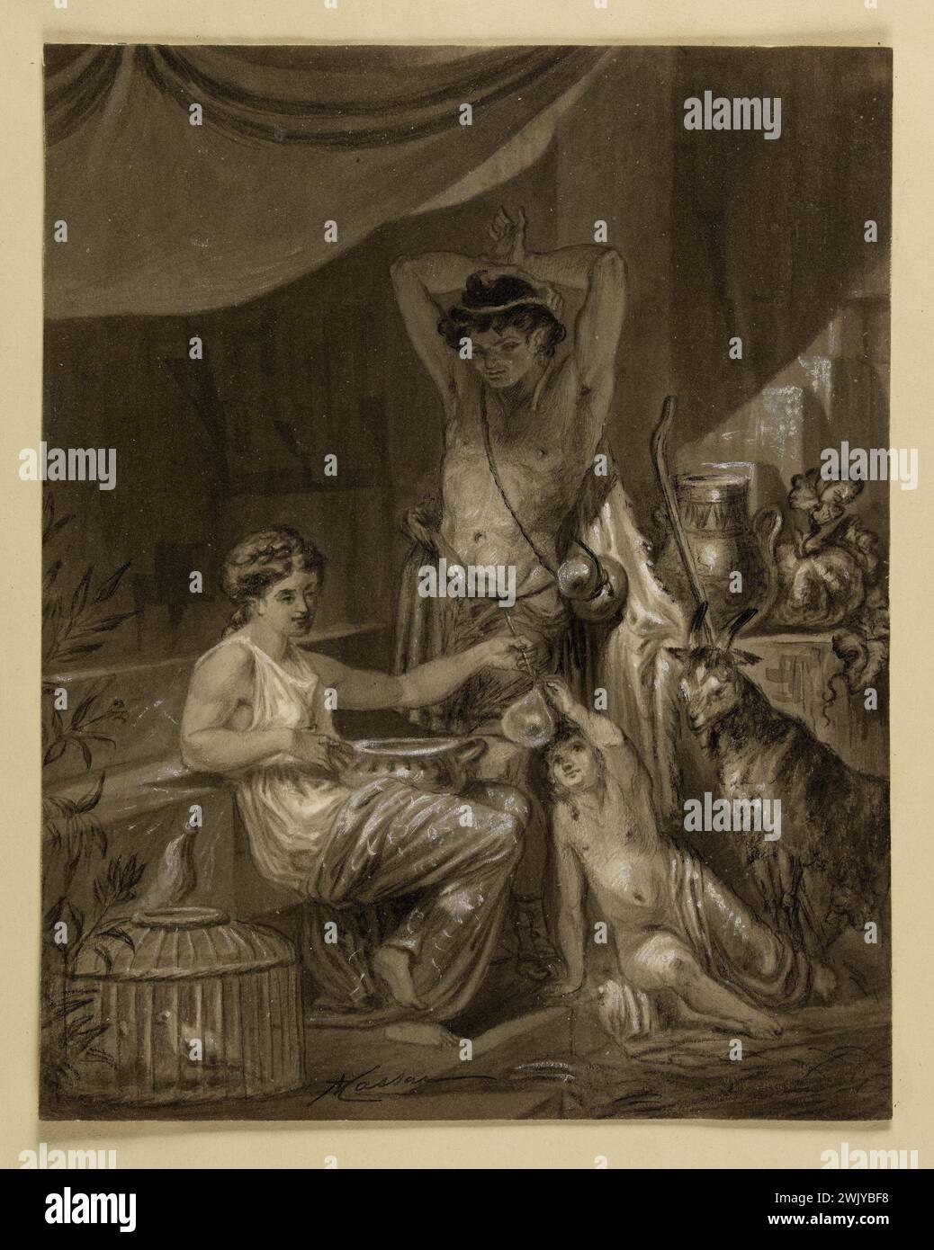 Victor Masson (1849-1917). Illustration of "Marino Faliero" by Ernest ...