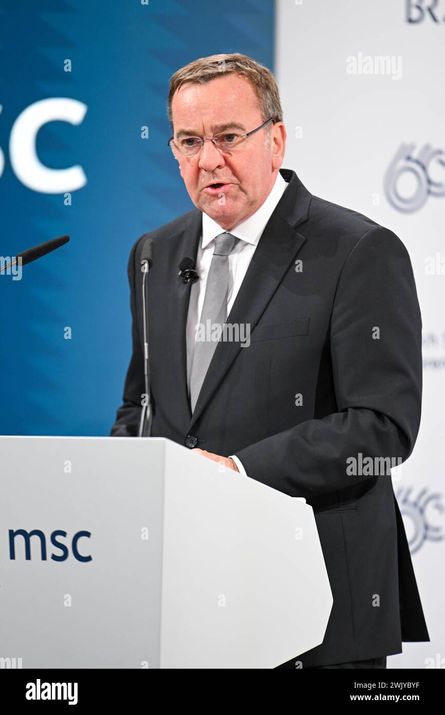 Munich, Germany. 17th Feb, 2024. Boris Pistorius (SPD), Federal ...