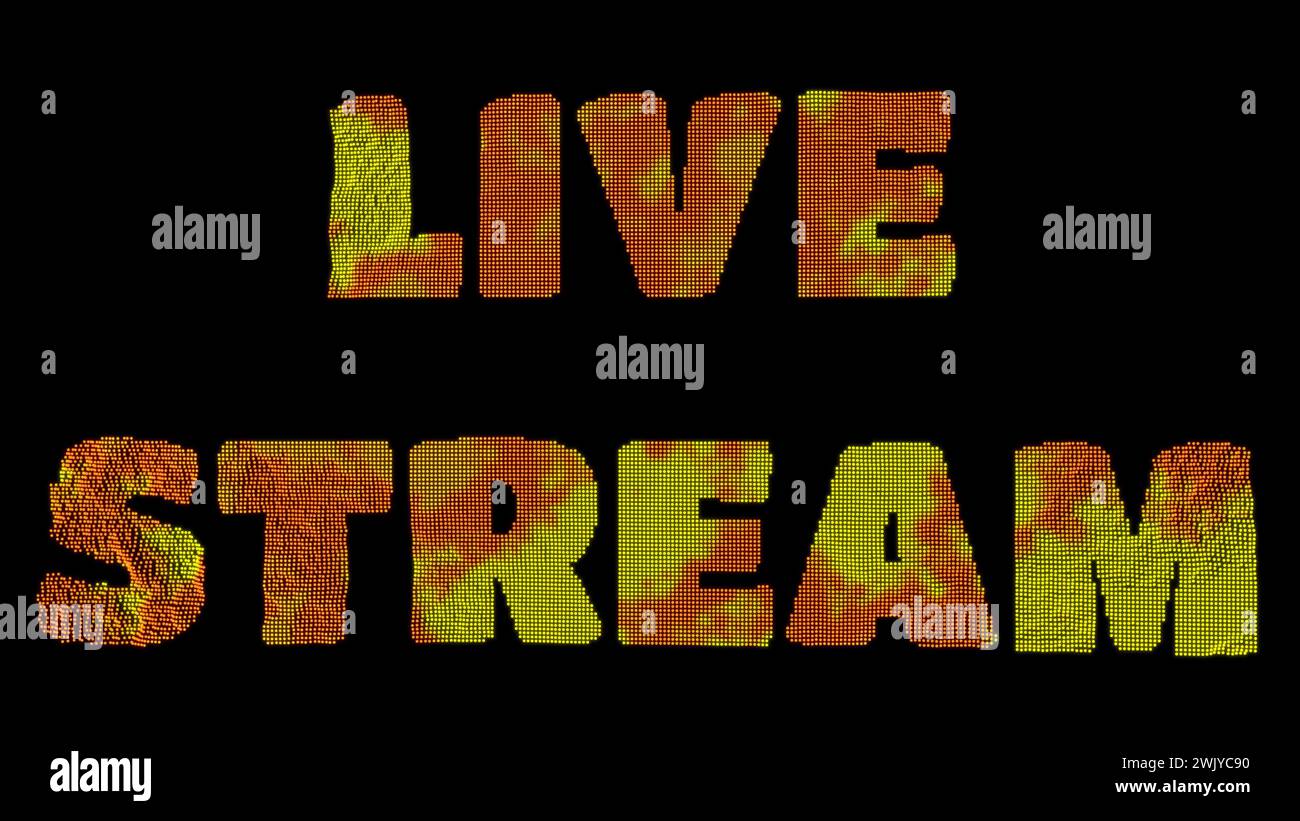 Live stream word letter effect scattered swirling, black background ...