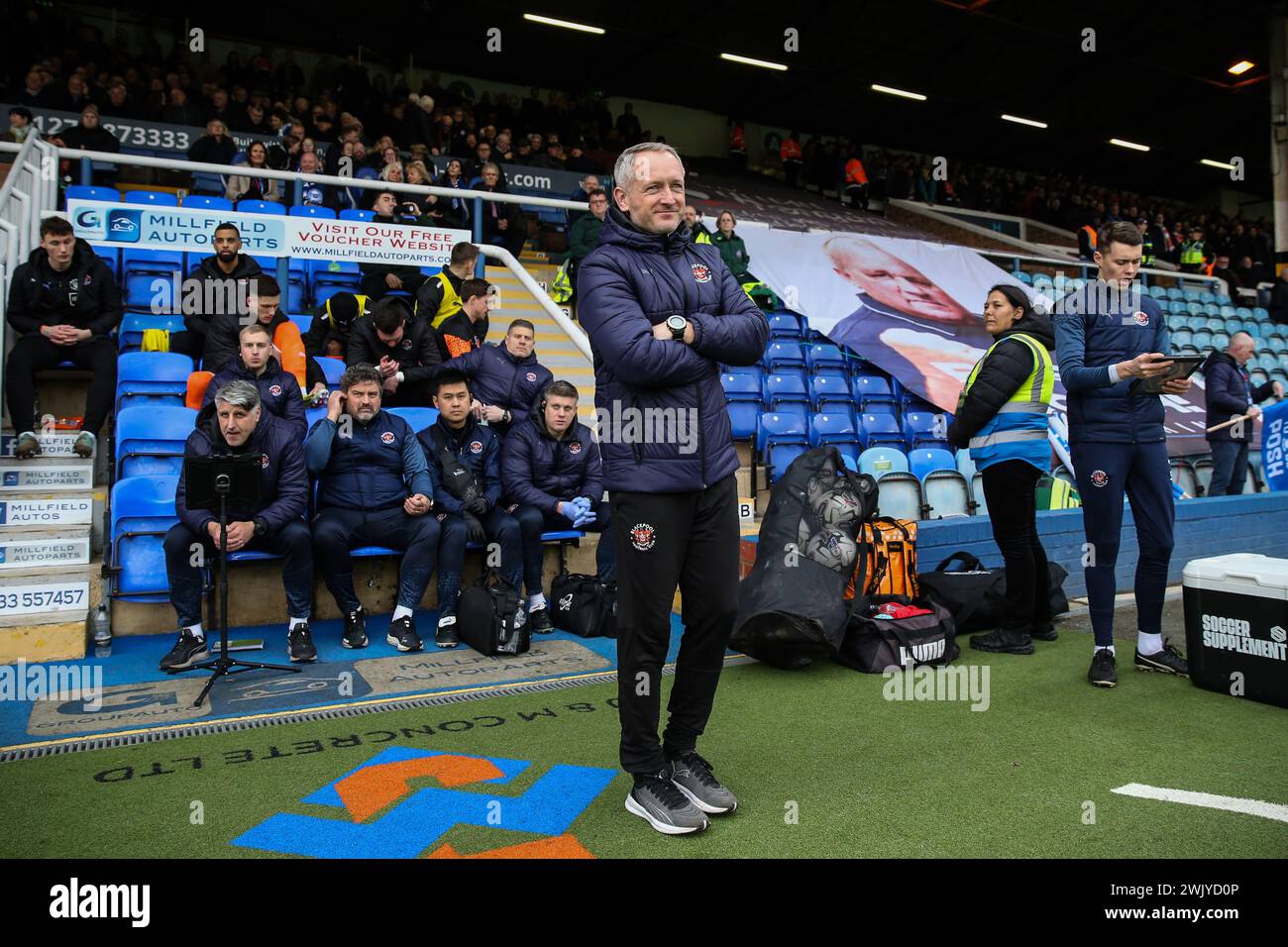 Neil Critchley manager of Blackpool during the Sky Bet League 1 match ...
