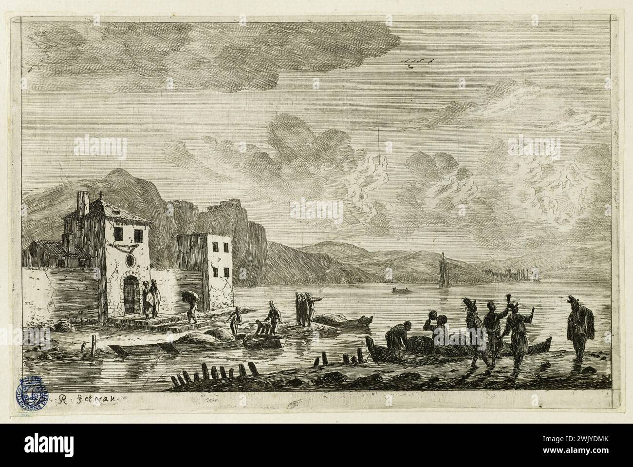 Renier Zeeman (around 1623-1667). Some sea ports n ° 8: Port scene with ...