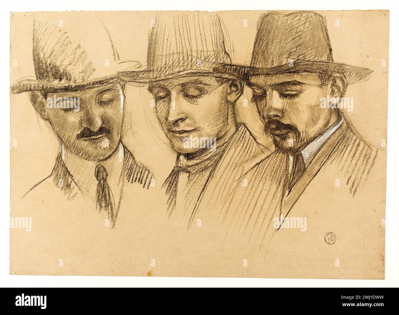 Maurice Denis (1870-1943). "Triple portrait of the Couturier father ...