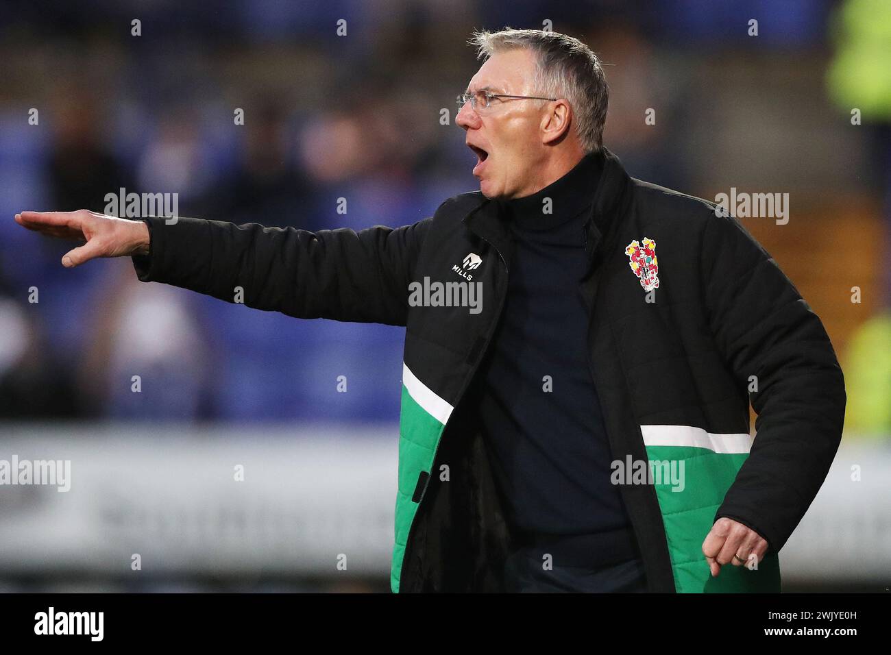 Tranmere Rovers manager Nigel Adkins gestures during the Sky Bet League ...