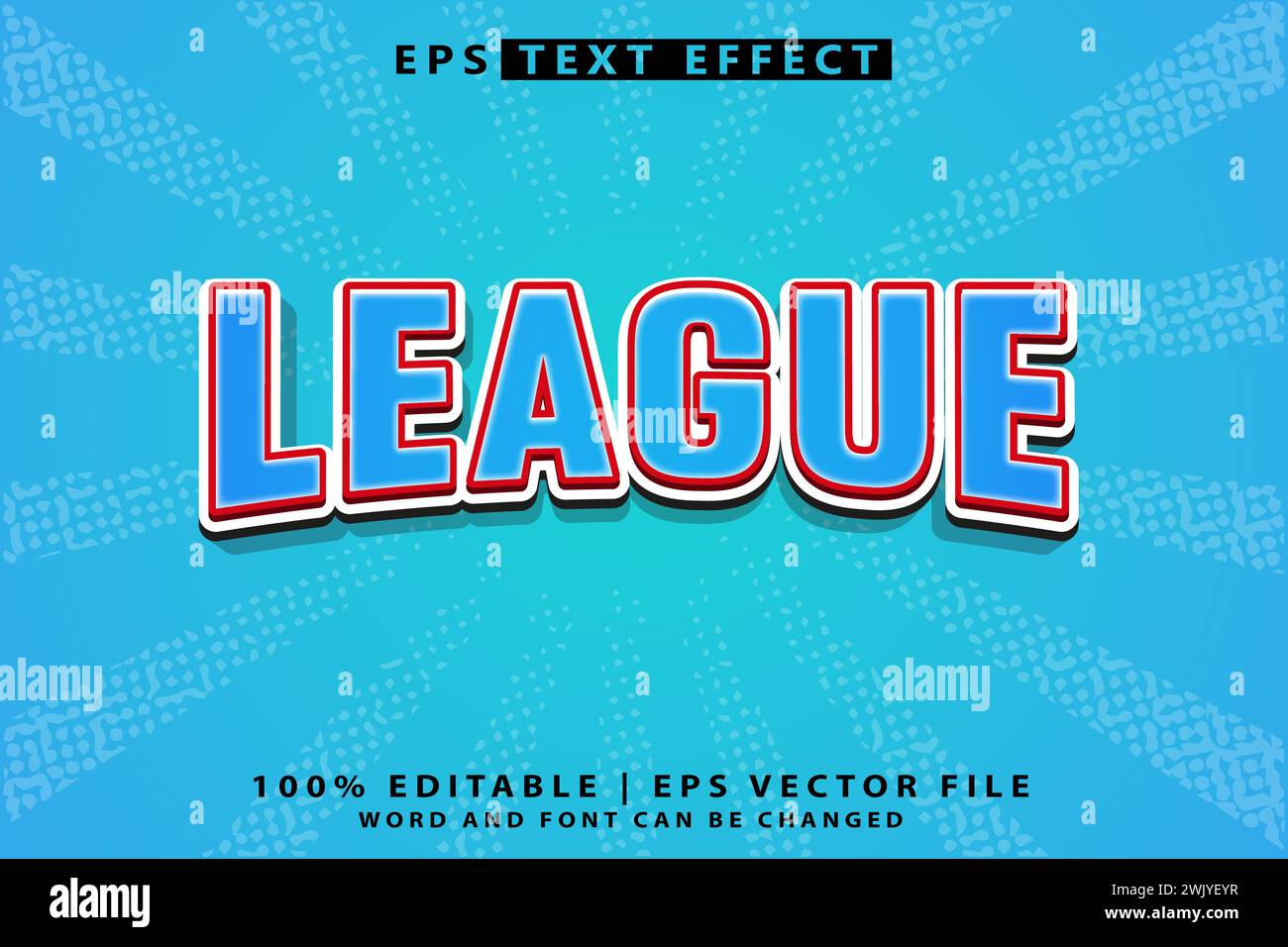 Editable text effect with league text in an esports style Stock Vector ...