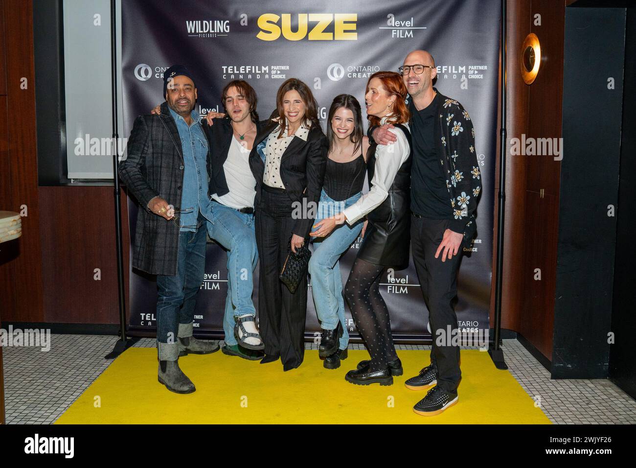 (L-R) Rainbow Sun Francks, Charlie Gillespie, Michaela Watkins, Sara ...