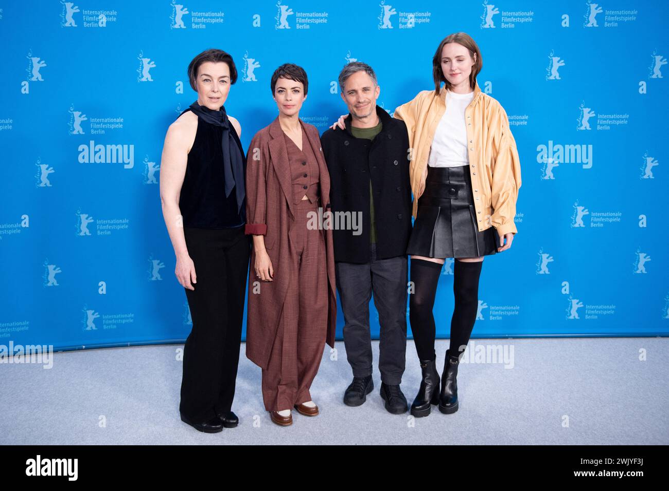 Berlin, Germany. 16th Feb, 2024. Olivia Williams, Berenice Bejo, Gael ...