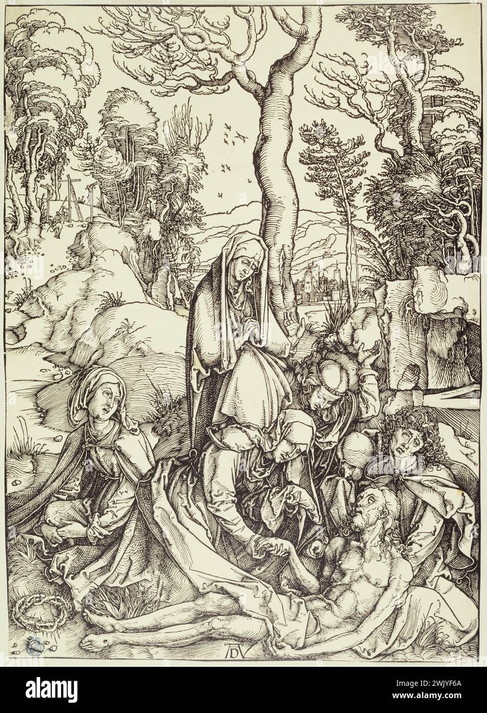 Albrecht Dürer (1471-1528). The great passion on wood: deploration (Bartsch 13). 1498-1499 ...