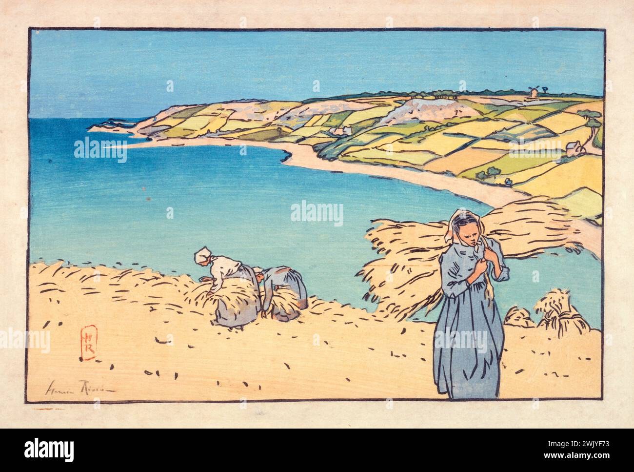 Henri Rivière. "Launay bay". Wood in 11 colors on Japan paper. 1891 ...
