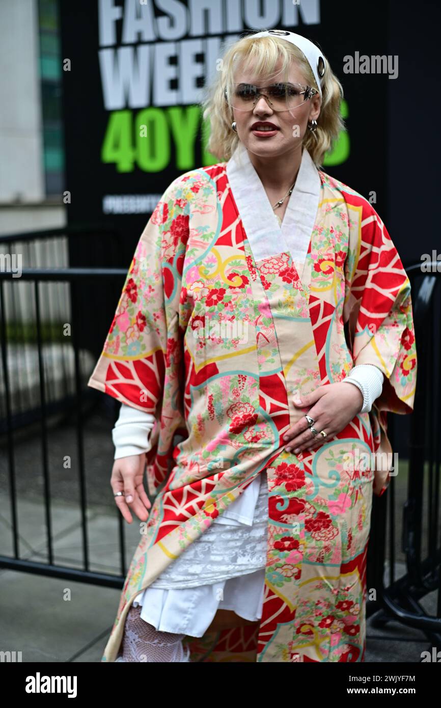 London, UK. 17th Feb, 2024. Alina Zych attends the 2024 London Fashion ...