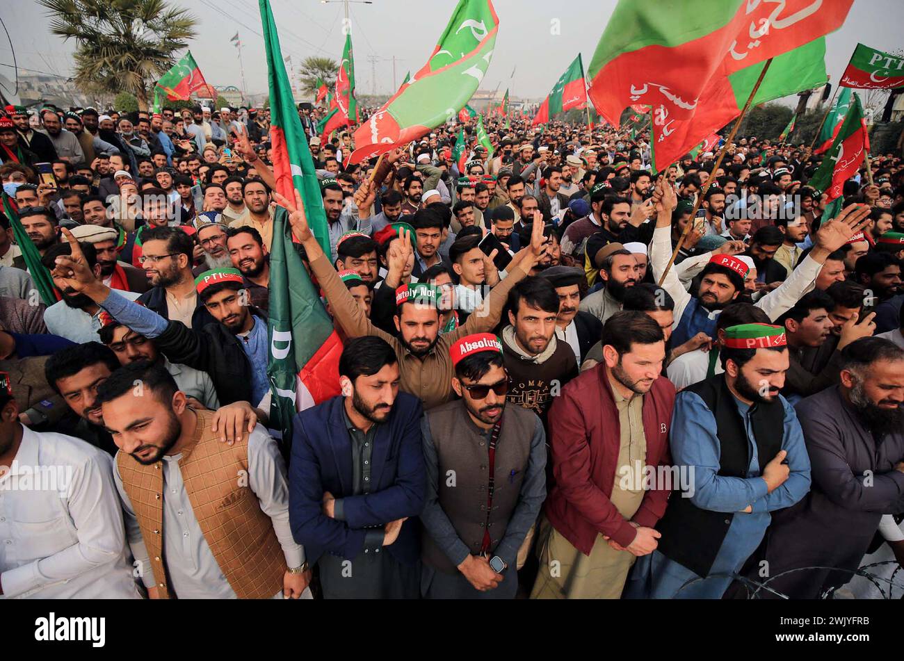 Leaders and supporters of Tehreek-e-Insaf (PTI) are holding protest ...
