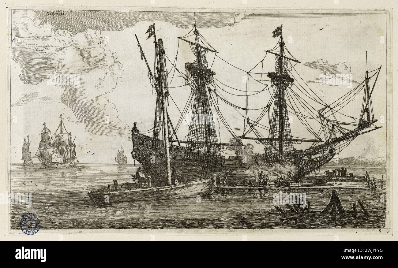Renier Zeeman (1623-1667). Several vessels and marchands ship n ° 8: a ...
